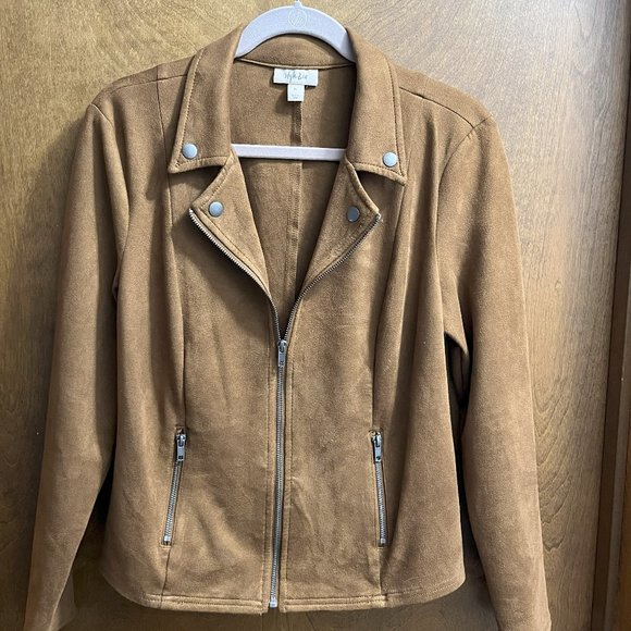 Style & Co. | Jackets & Coats | Style Company Petite Large Brown Jacket ...